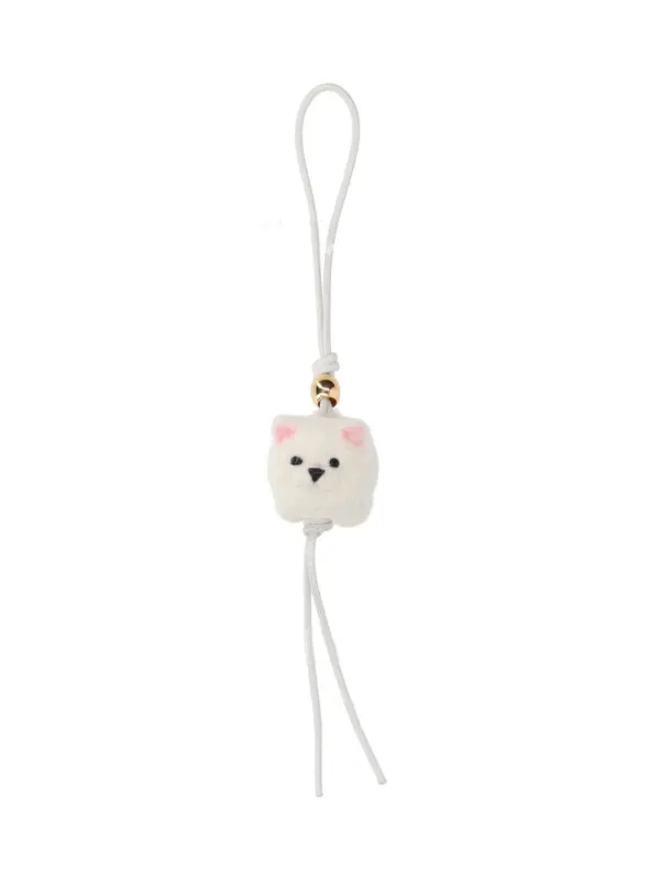 Loewe Chow Chow Pendant Charm - White