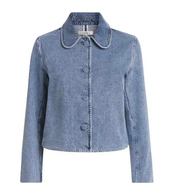 FRAME The Palm Cropped Denim Jacket