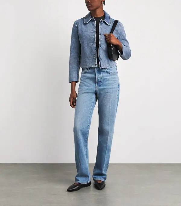 FRAME The Palm Cropped Denim Jacket