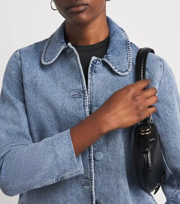FRAME The Palm Cropped Denim Jacket