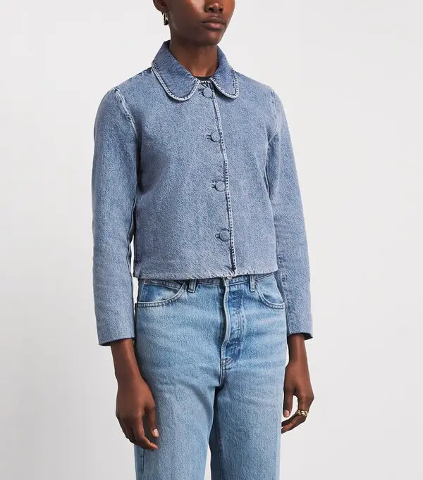 FRAME The Palm Cropped Denim Jacket