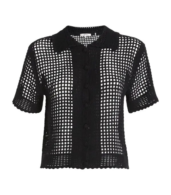 FRAME Crochet Button-up Shirt
