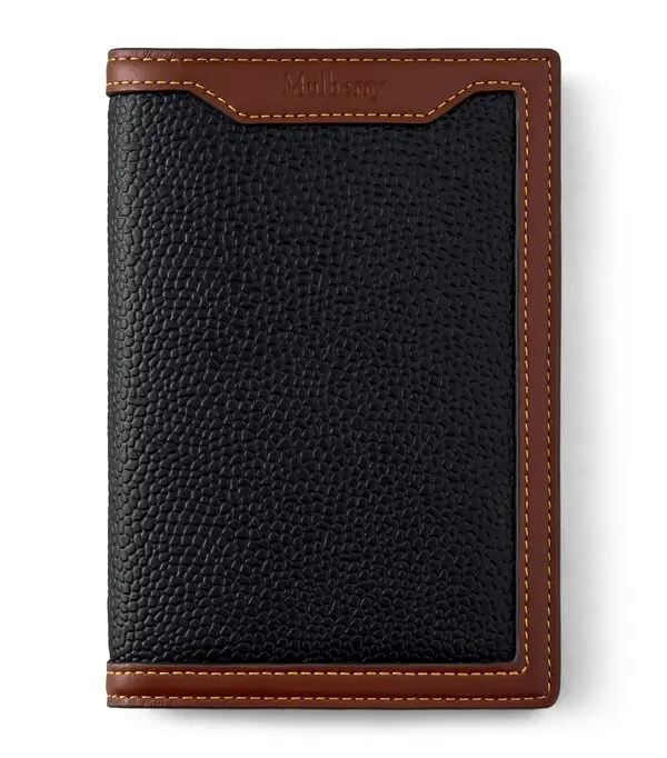 Mulberry Scotchgrain Passport Cover - Black