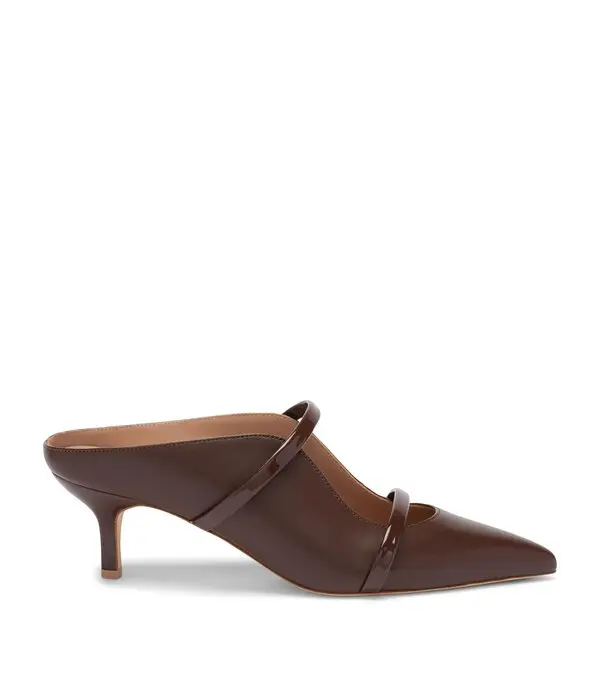 MALONE SOULIERS Leather Maureen Heeled Mules 45 - Brown