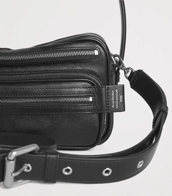 Acne Studios Leather Camero Party Shoulder Bag - Black