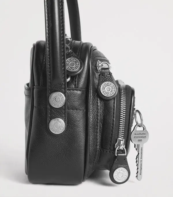 Acne Studios Leather Camero Party Shoulder Bag - Black