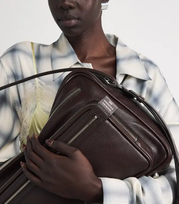 Acne Studios Leather Shoulder Bag - Brown