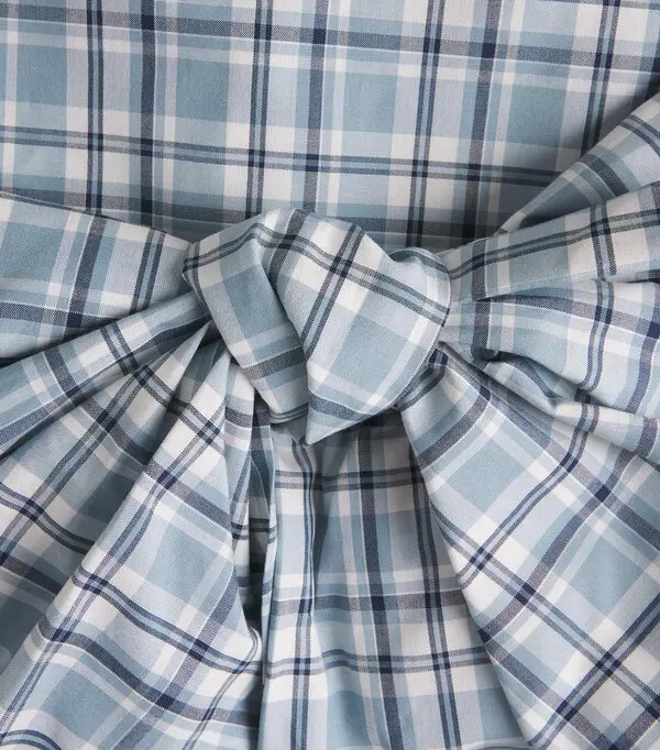 Acne Studios Cotton Check Bow Blouse