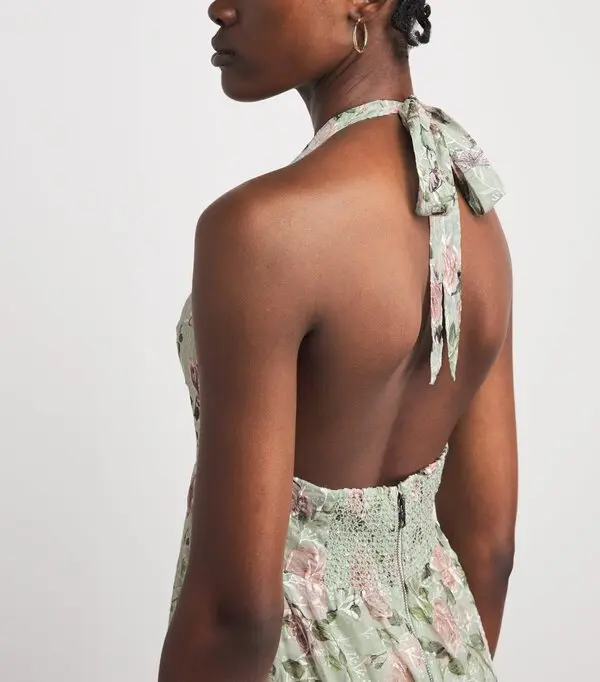 Alice + Olivia Embroidered Floral Maxi Dress