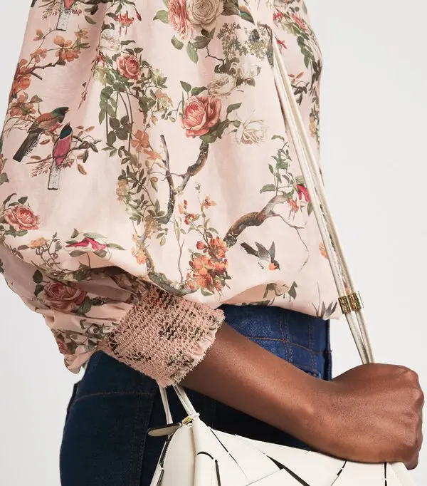 Alice + Olivia Charis Floral Cotton-silk Blouse - Pink