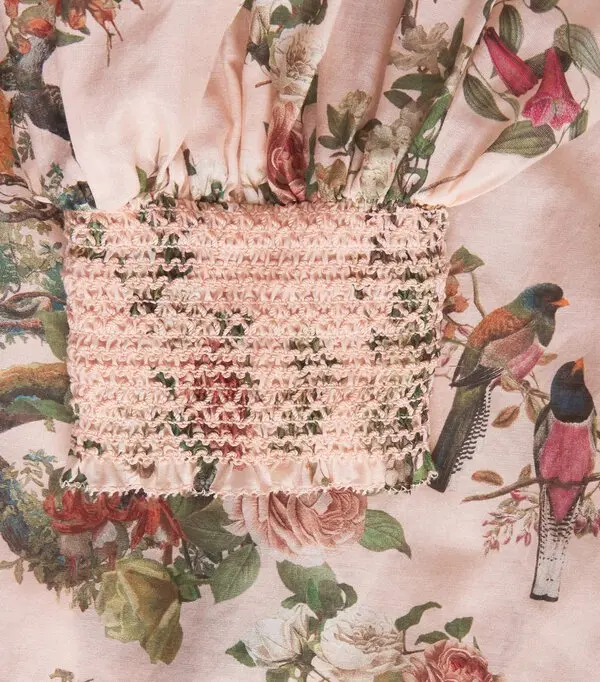 Alice + Olivia Charis Floral Cotton-silk Blouse - Pink