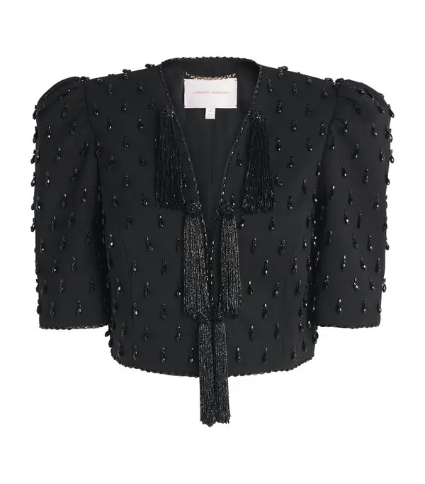 Carolina Herrera Tasseled Cropped Jacket