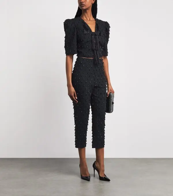 Carolina Herrera Tasseled Cropped Jacket