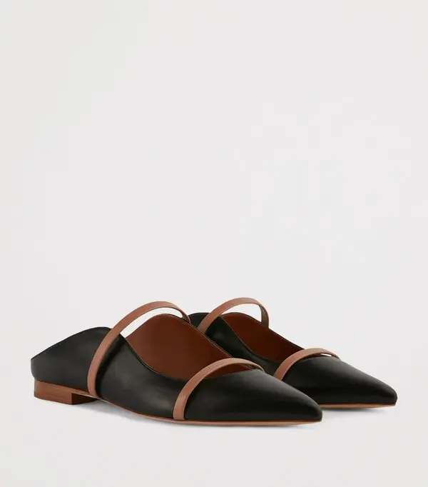 MALONE SOULIERS Leather Maureen Mules With Pointed Toe - Black
