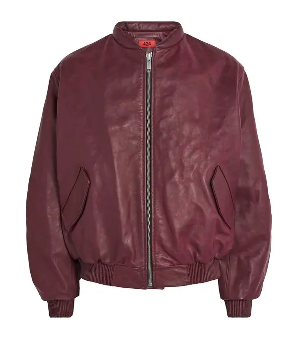 424 Leather Bomber Jacket