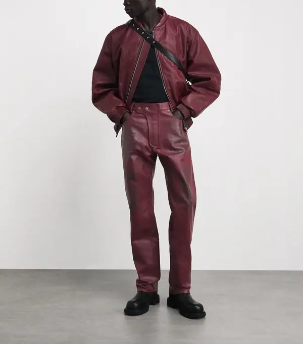 424 Leather Bomber Jacket