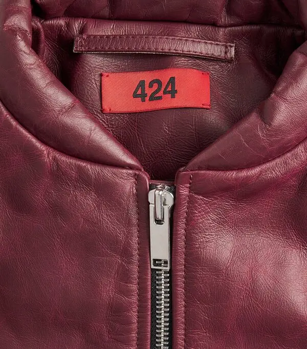 424 Leather Bomber Jacket