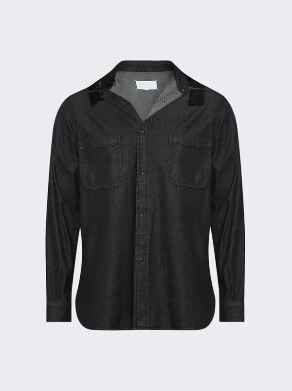 MAISON MARGIELA Taped Denim Shirt Ice - Black