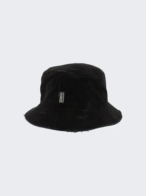 Martine Rose Distressed Logo Bucket Hat