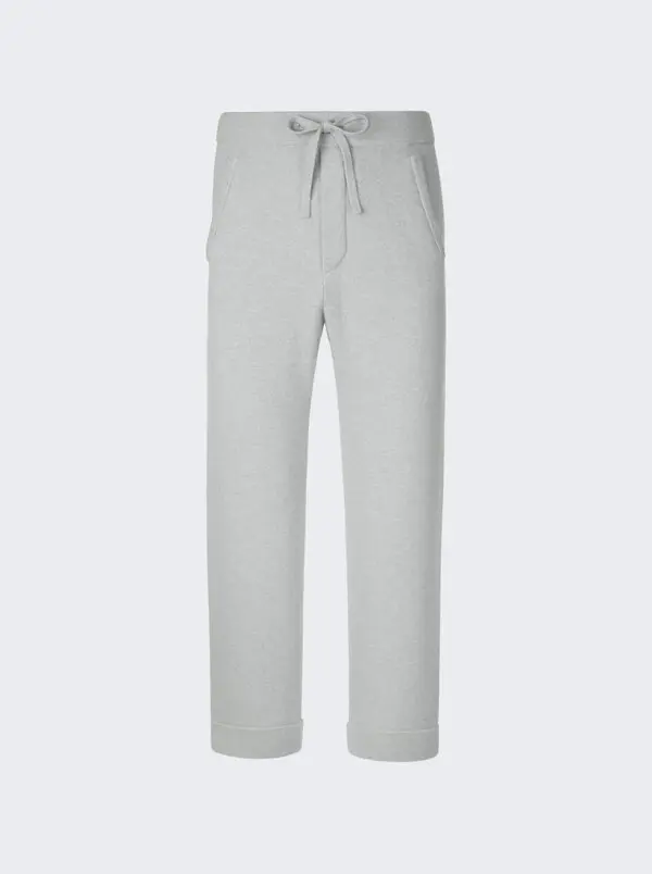 GOD'S TRUE CASHMERE Knit Cashmere Pant Zinc Grey And Emerald - Gray