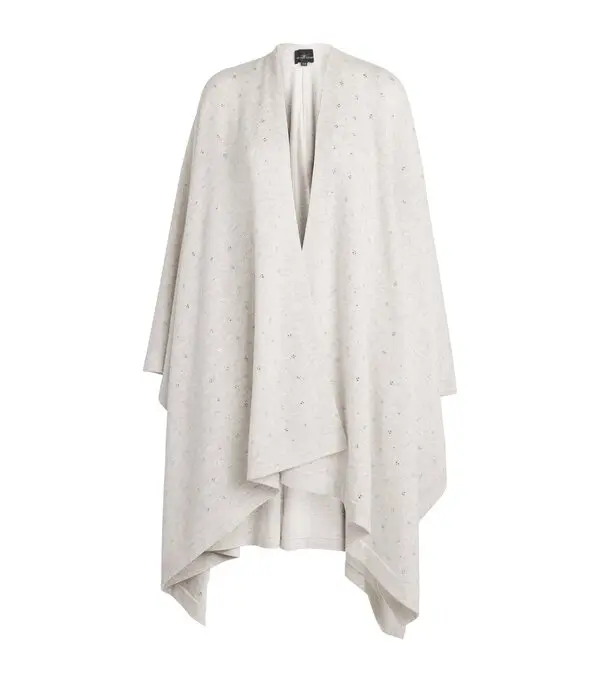 WILLIAM SHARP Cashmere Crystal-embellished Cape