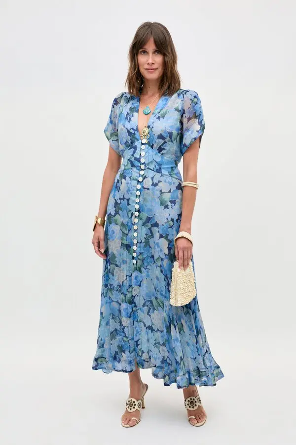 Rixo Novara Chelsea Floral Maxi Dress
