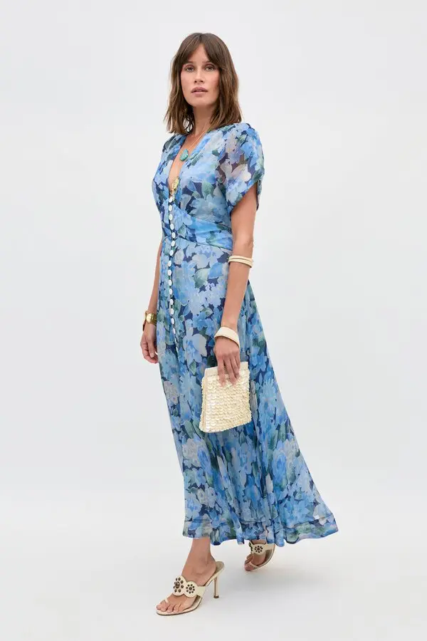 Rixo Novara Chelsea Floral Maxi Dress