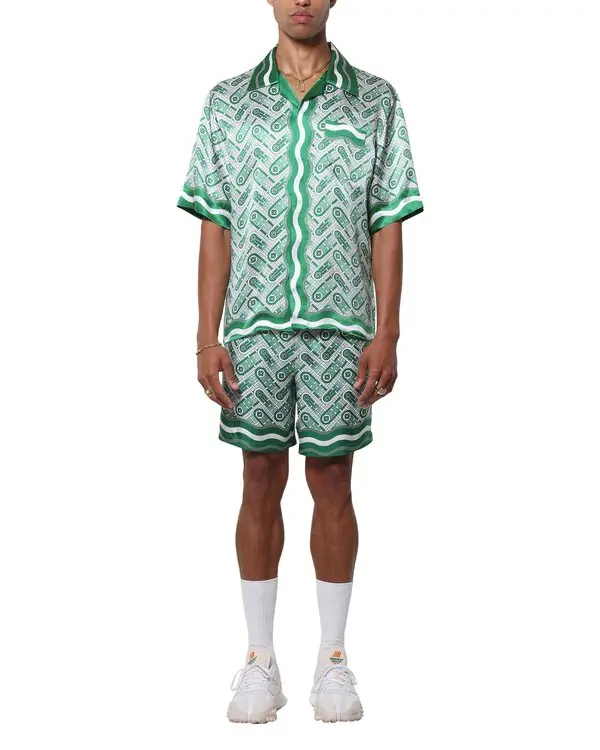 Casablanca Ping Pong Monogram Silk Shirt