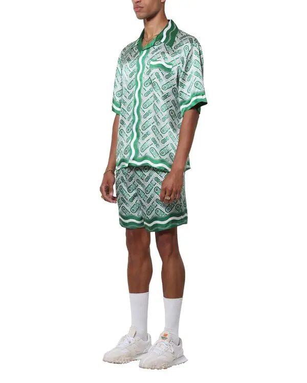 Casablanca Ping Pong Monogram Silk Shirt
