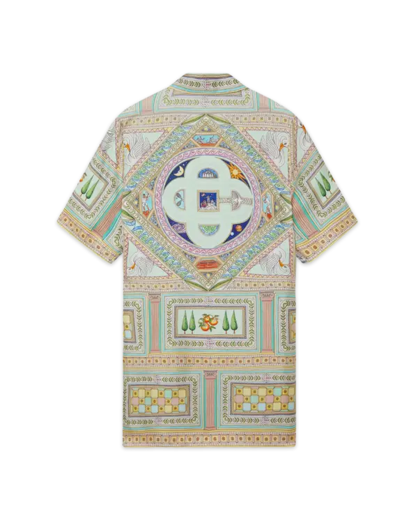 Casablanca Le Labyrinthe Printed Silk Shirt Dress