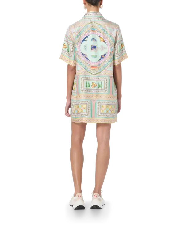 Casablanca Le Labyrinthe Printed Silk Shirt Dress