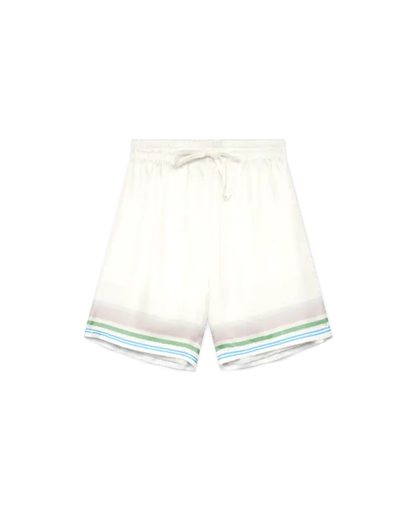 Casablanca Tennis Club Icon Silk Shorts