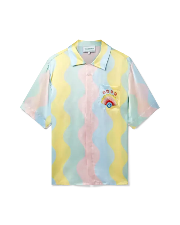 Casablanca Casa Shell Wave Silk Shirt