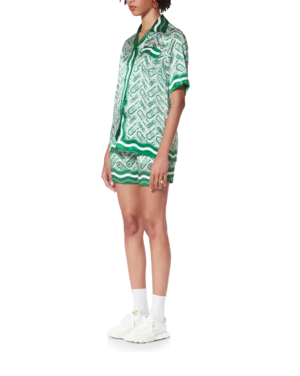 Casablanca Ping Pong Monogram Silk Shirt