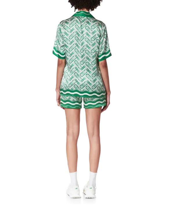 Casablanca Ping Pong Monogram Silk Shirt