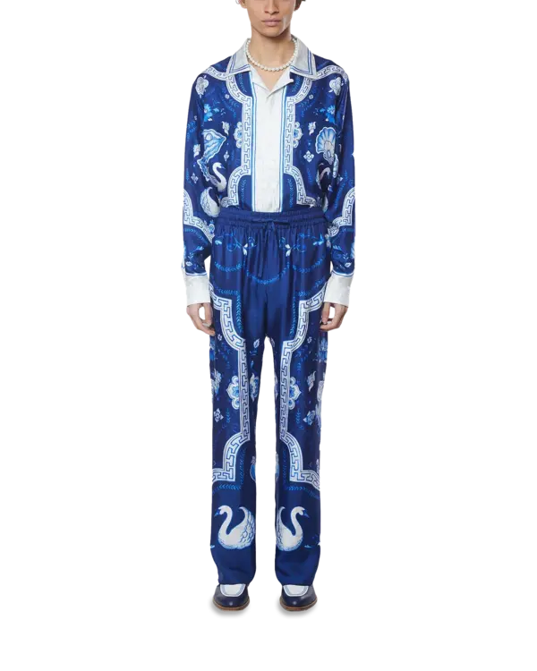 Casablanca Plat A Dessert Silk Trousers