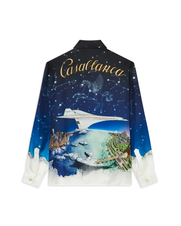 Casablanca Vol De Nuit Silk Shirt