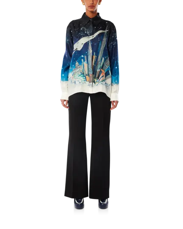 Casablanca Vol De Nuit Silk Shirt