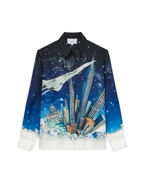 Casablanca Vol De Nuit Silk Shirt