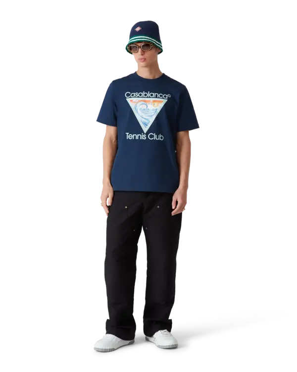 Casablanca Striped Crochet Bucket Hat