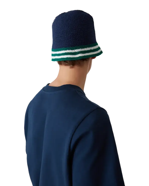 Casablanca Striped Crochet Bucket Hat