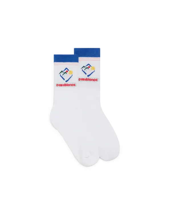 Casablanca Fuji Icon Printed Sports Socks - Multicolor