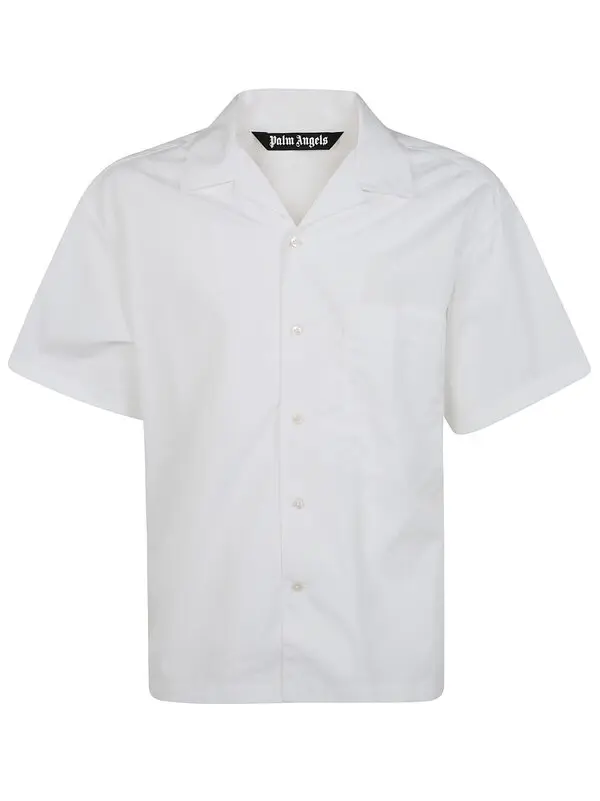 Palm Angels Curved Logo Bowling Shirt