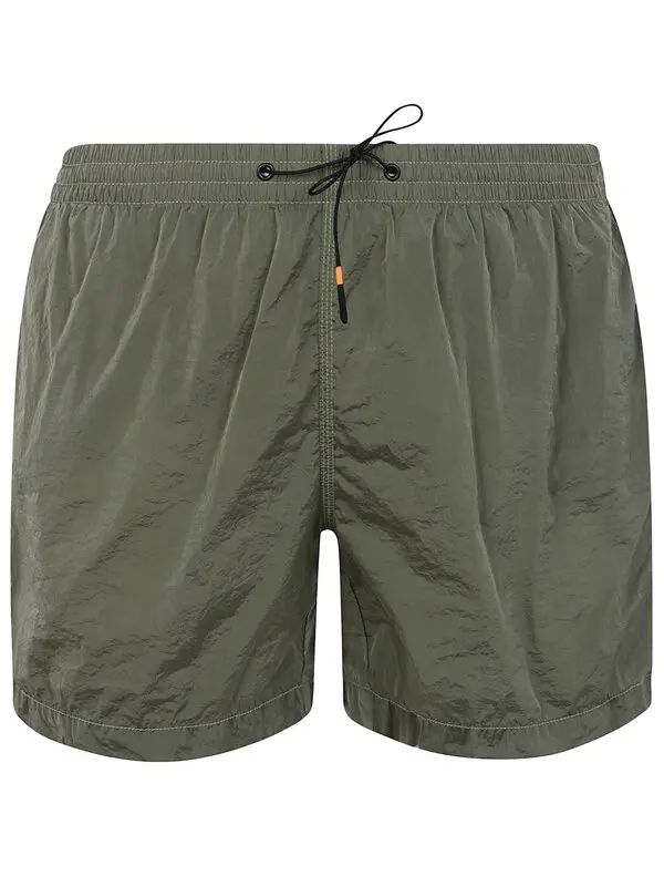 RRD Polyamide Elasticated Waist Shorts With Embroidered Logo Made In Italy - Gray