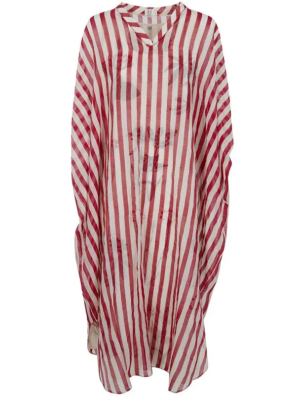 UPAVITA Kaftan Dress In Striped Cotton