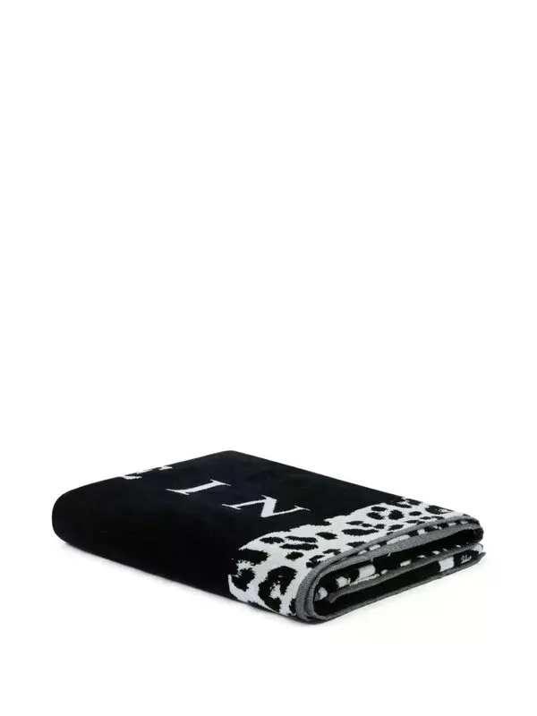 Philipp Plein Leo Beach Towel - Black