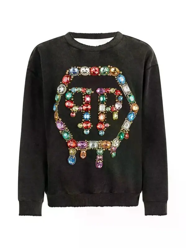 Philipp Plein Open-back Embellished Sweatshirt