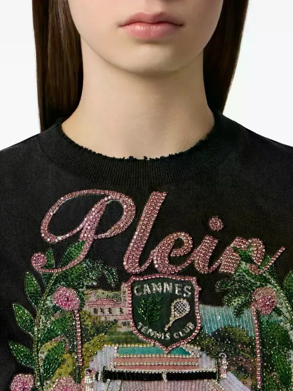 Philipp Plein Printed Crop Top