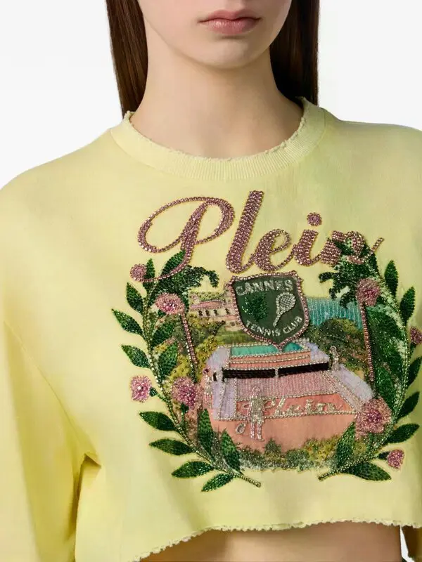 Philipp Plein Embellished Crop Top