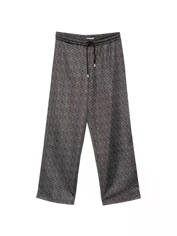 Gcds Monogram-print Drawstring Track Pants